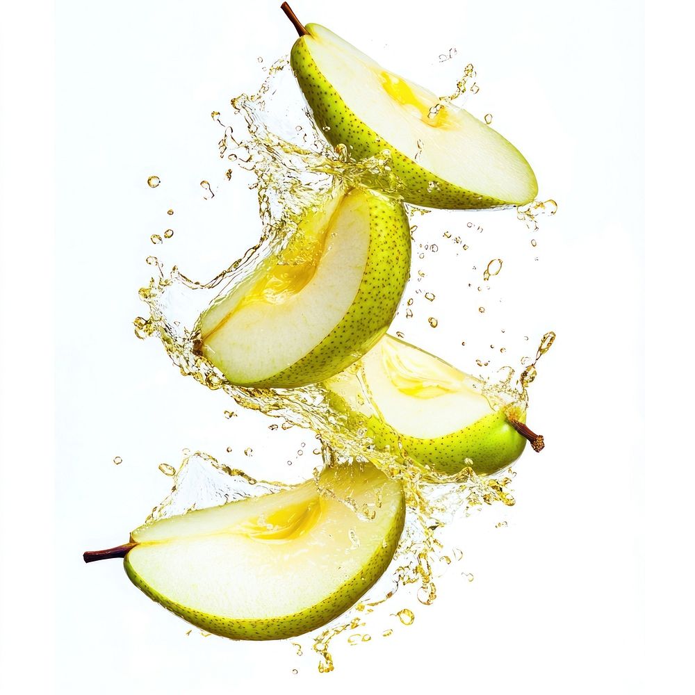 Exploding green pear pieces background | Free Photo - rawpixel