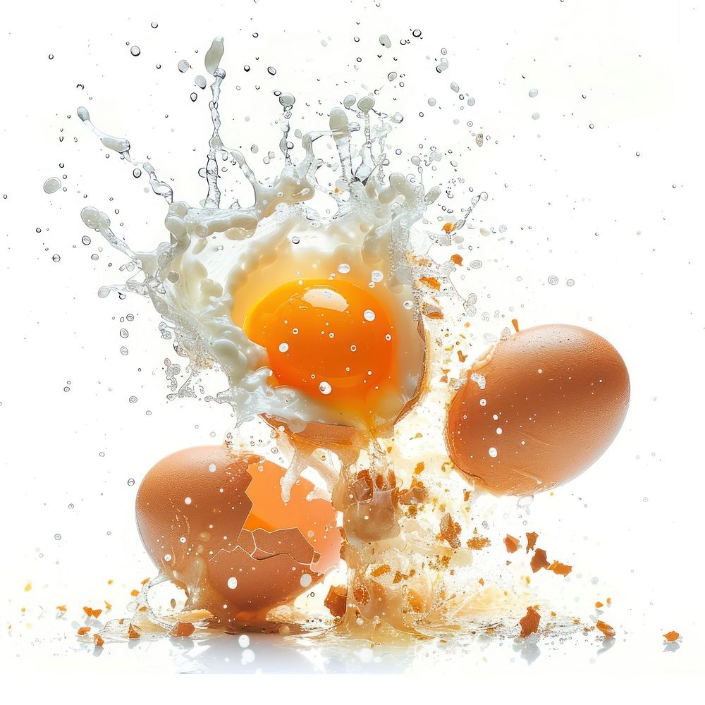 Exploding eggs food explosion white. | Free Photo - rawpixel
