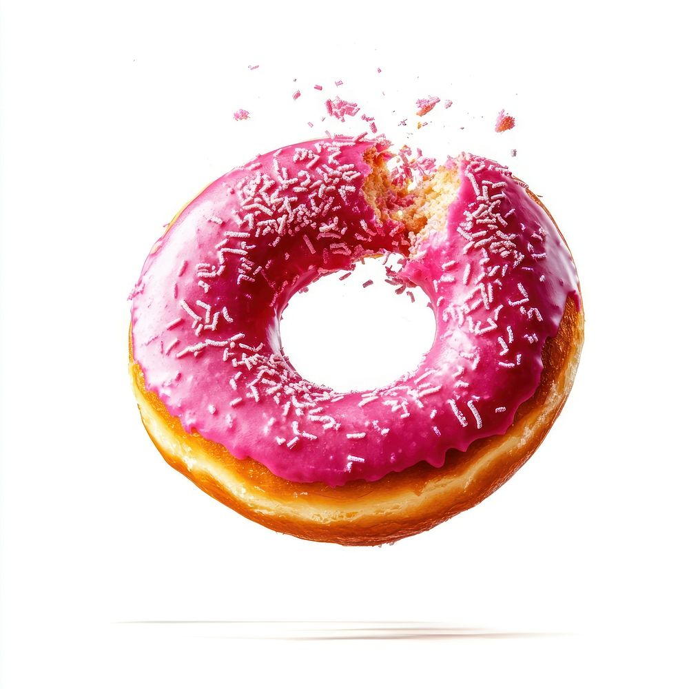 Exploding pink donut background sweets | Free Photo - rawpixel