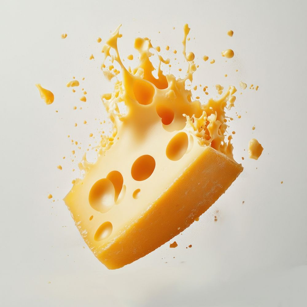 Exploding real cheese floating food | Free Photo - rawpixel