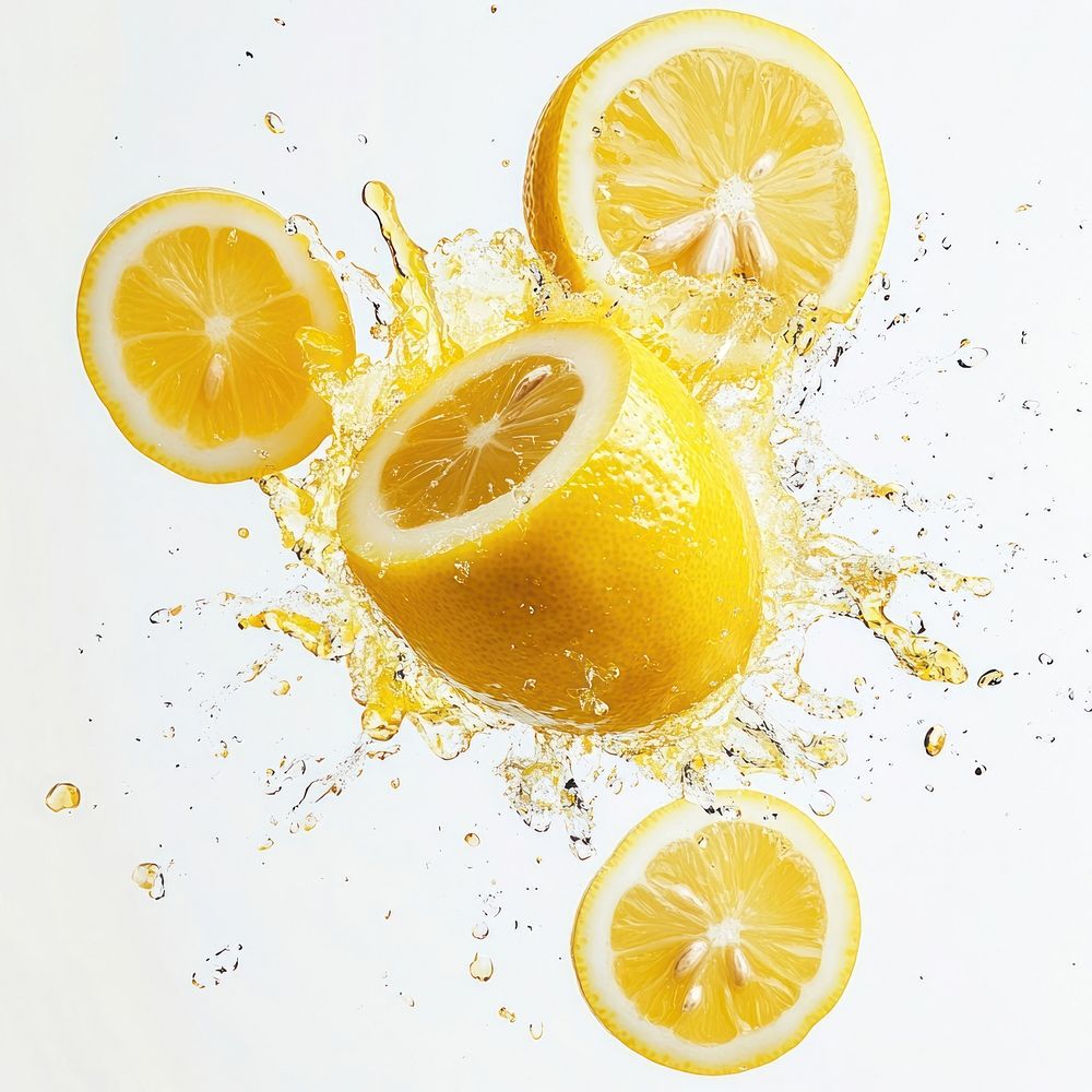 Exploding real lemon yellow fruit | Free Photo - rawpixel