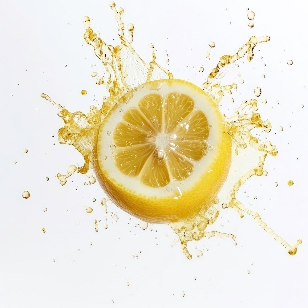Exploding real lemon background yellow | Free Photo - rawpixel