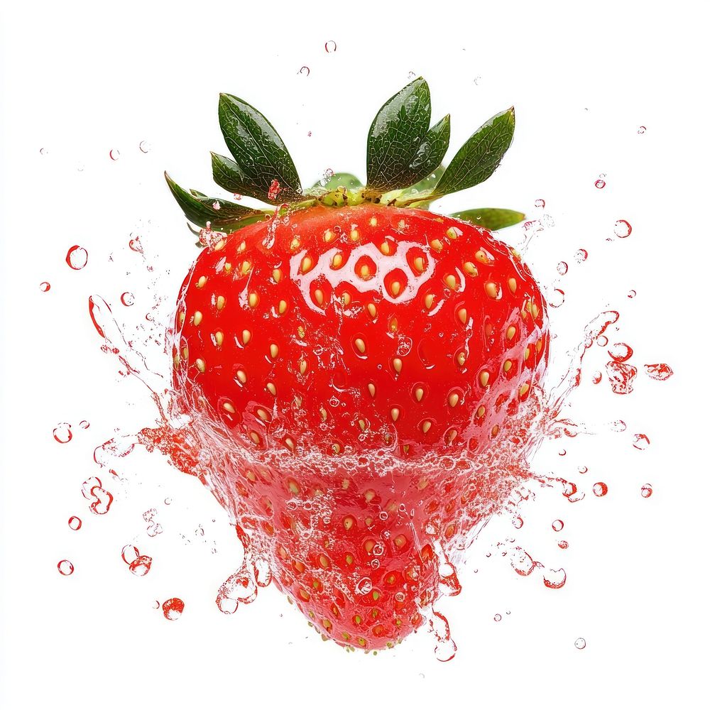Exploding real strawberry fruit food | Free Photo - rawpixel