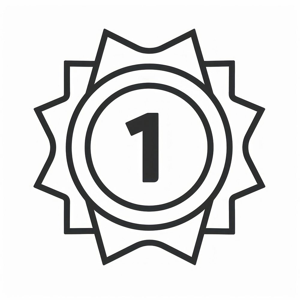 Number 1 circular certificate icon | Free Photo Illustration - rawpixel