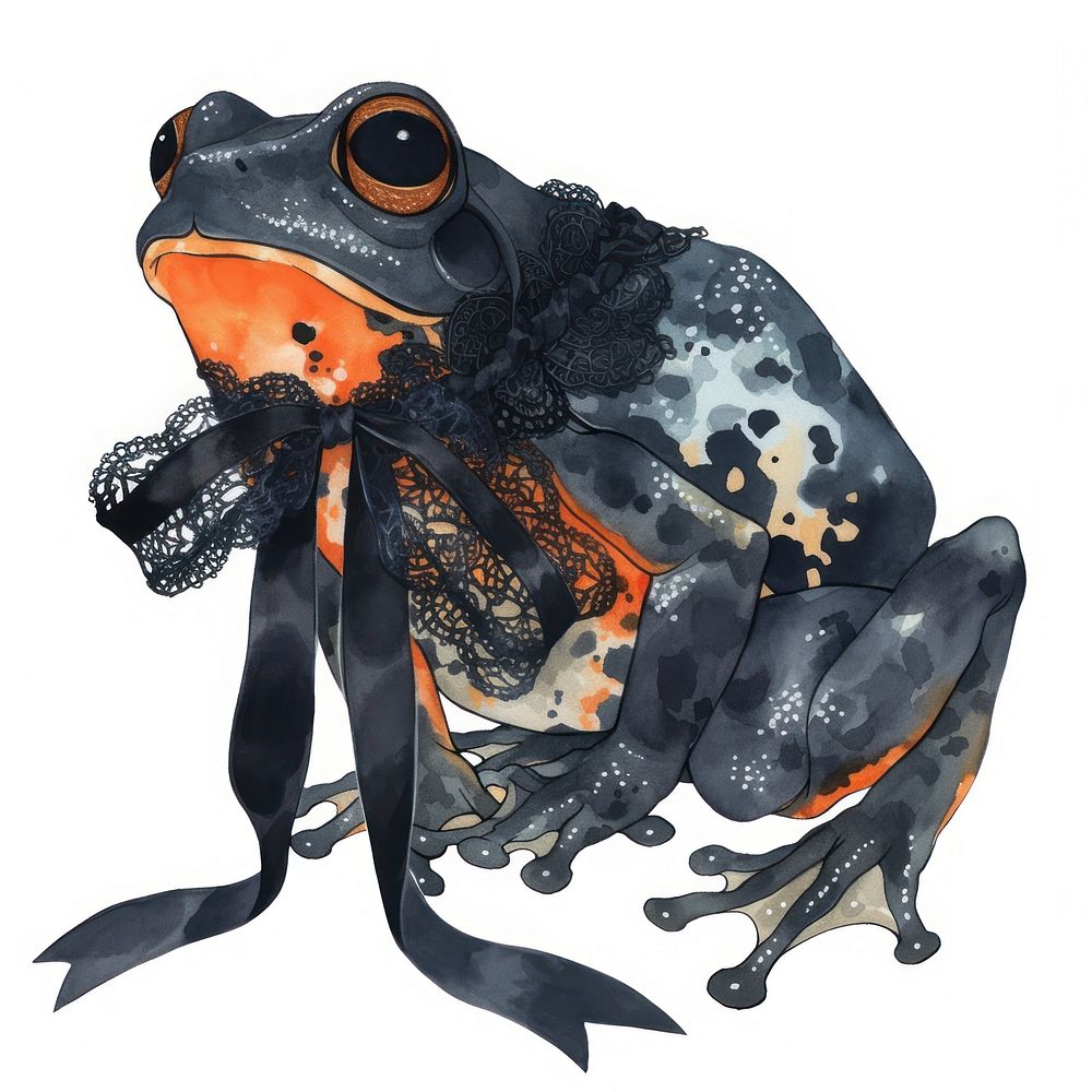 Frog illustration animal lace. | Free Photo Illustration - rawpixel