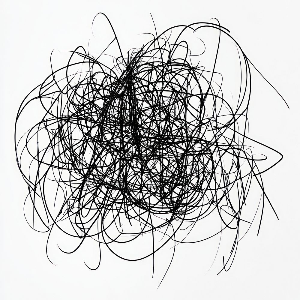A scribble drawing black lines. | Free Photo Illustration - rawpixel