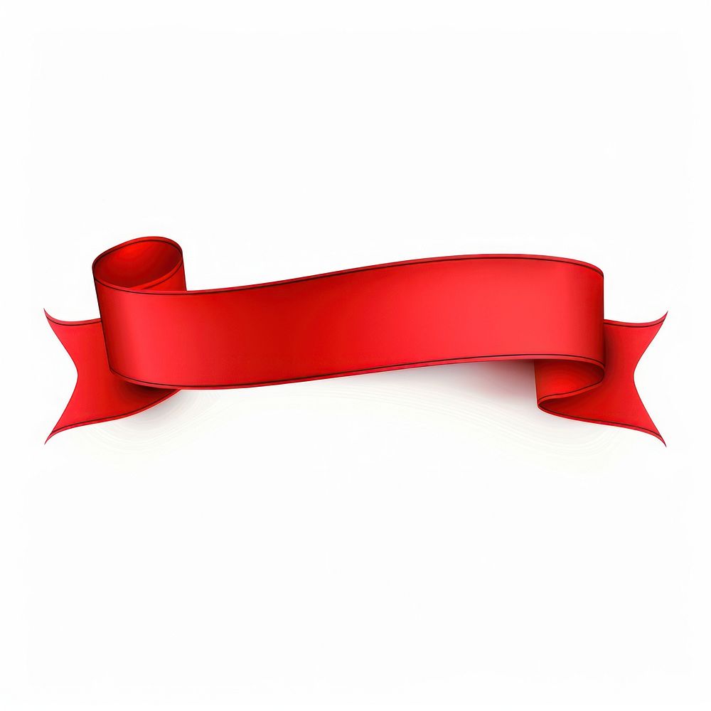 Ribbon red color illustration element | Free Photo Illustration - rawpixel