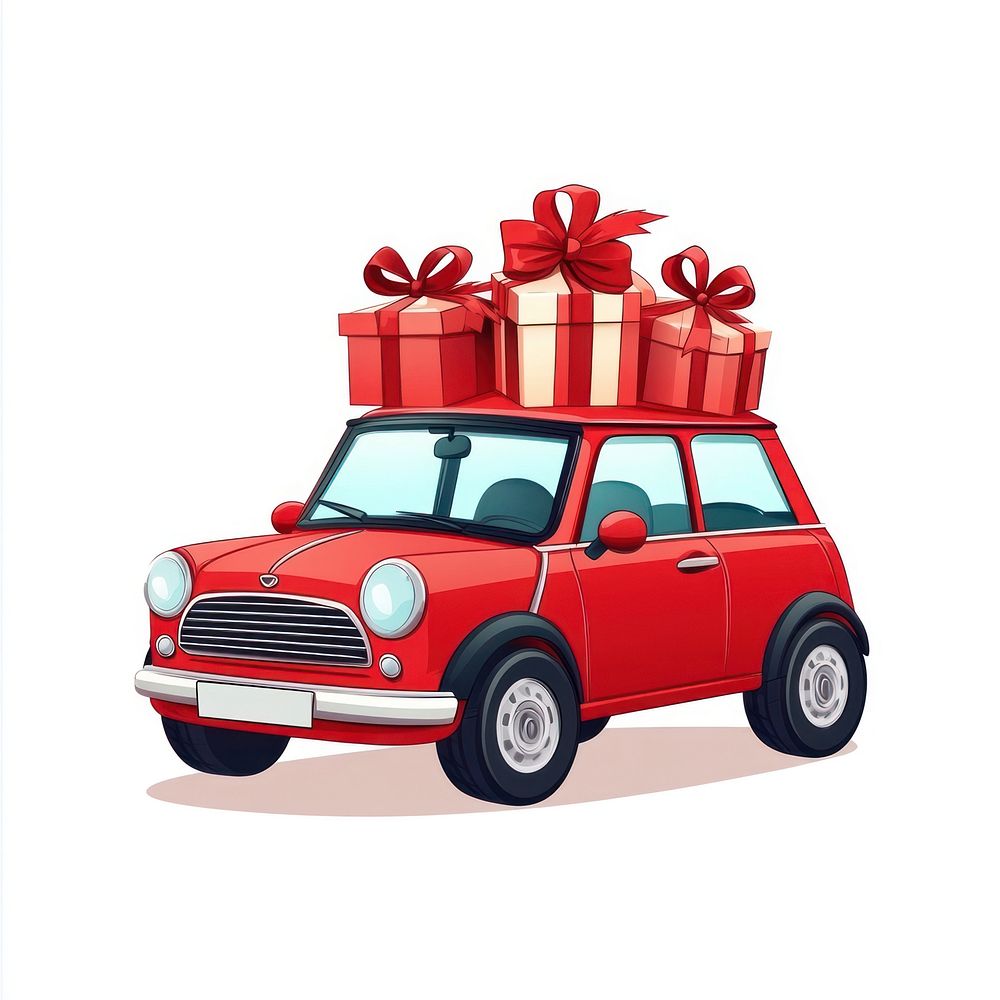 Red mini car vehicle cartoon | Free Photo Illustration - rawpixel