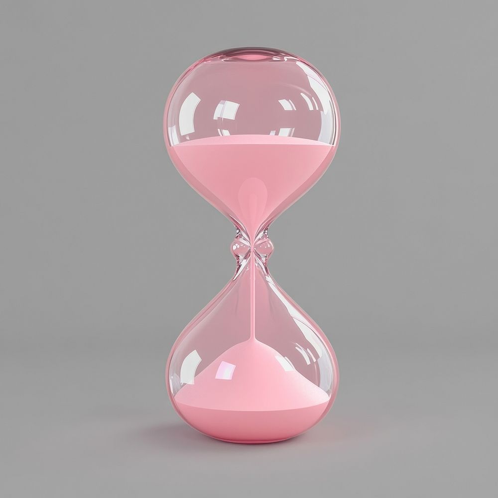 An isolated transparent pink hourglass | Free Photo - rawpixel