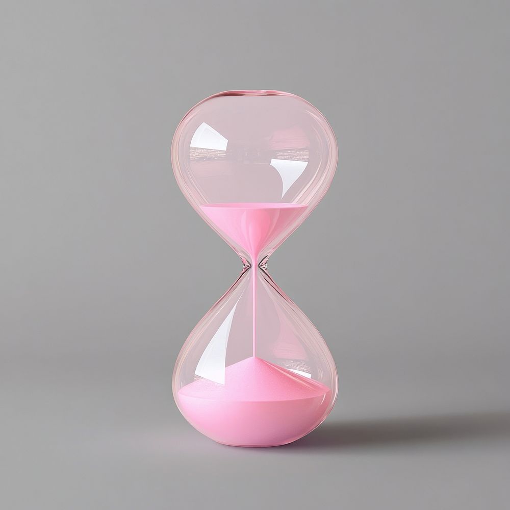 An isolated transparent pink hourglass | Free Photo - rawpixel