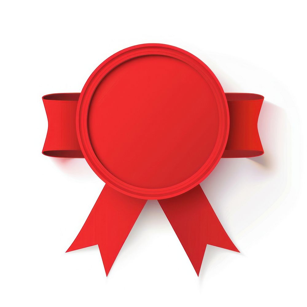 Bold red circle ribbon shape | Free Photo Illustration - rawpixel