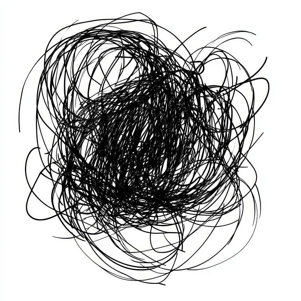 natural scribble drawing abstract black. | Free Photo Illustration ...