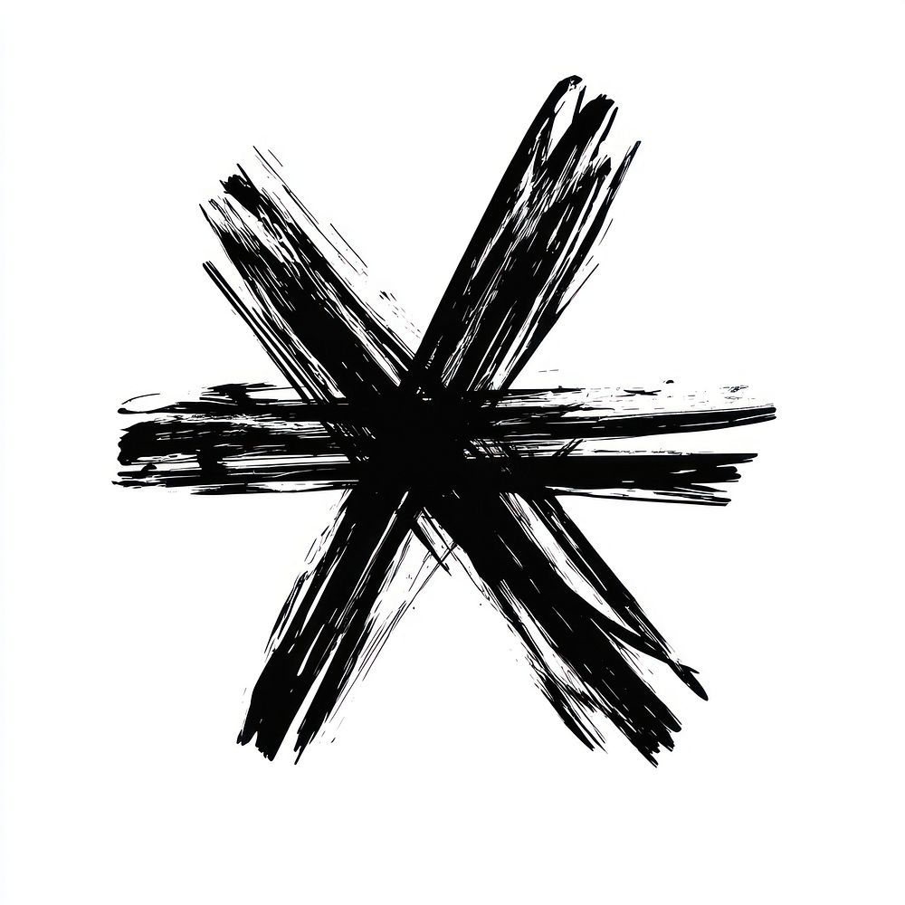 asterisk scribble abstract drawing symbol. | Free Photo Illustration ...