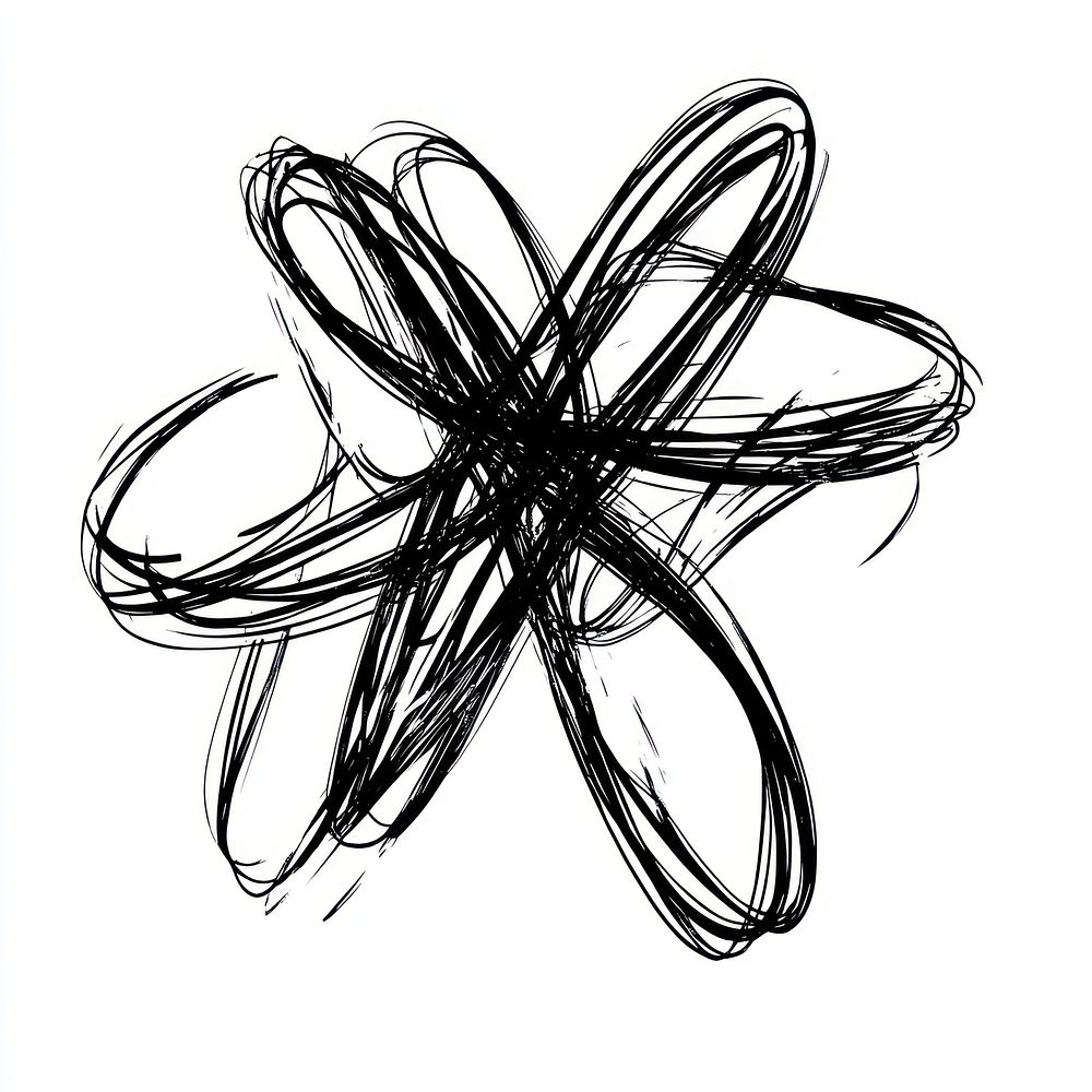 asterisk scribble drawing abstract black. | Free Photo Illustration ...