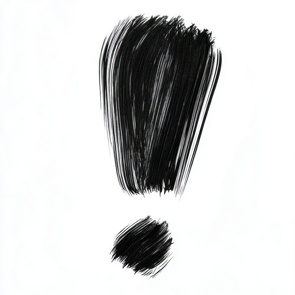 exclamation mark scribble drawing black | Free Photo Illustration ...