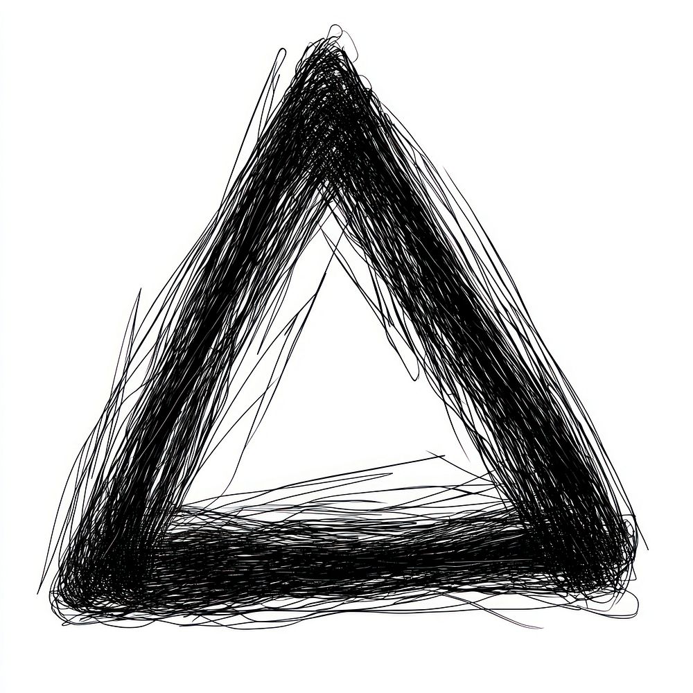 A scribble triangle drawing sketch. | Free Photo Illustration - rawpixel