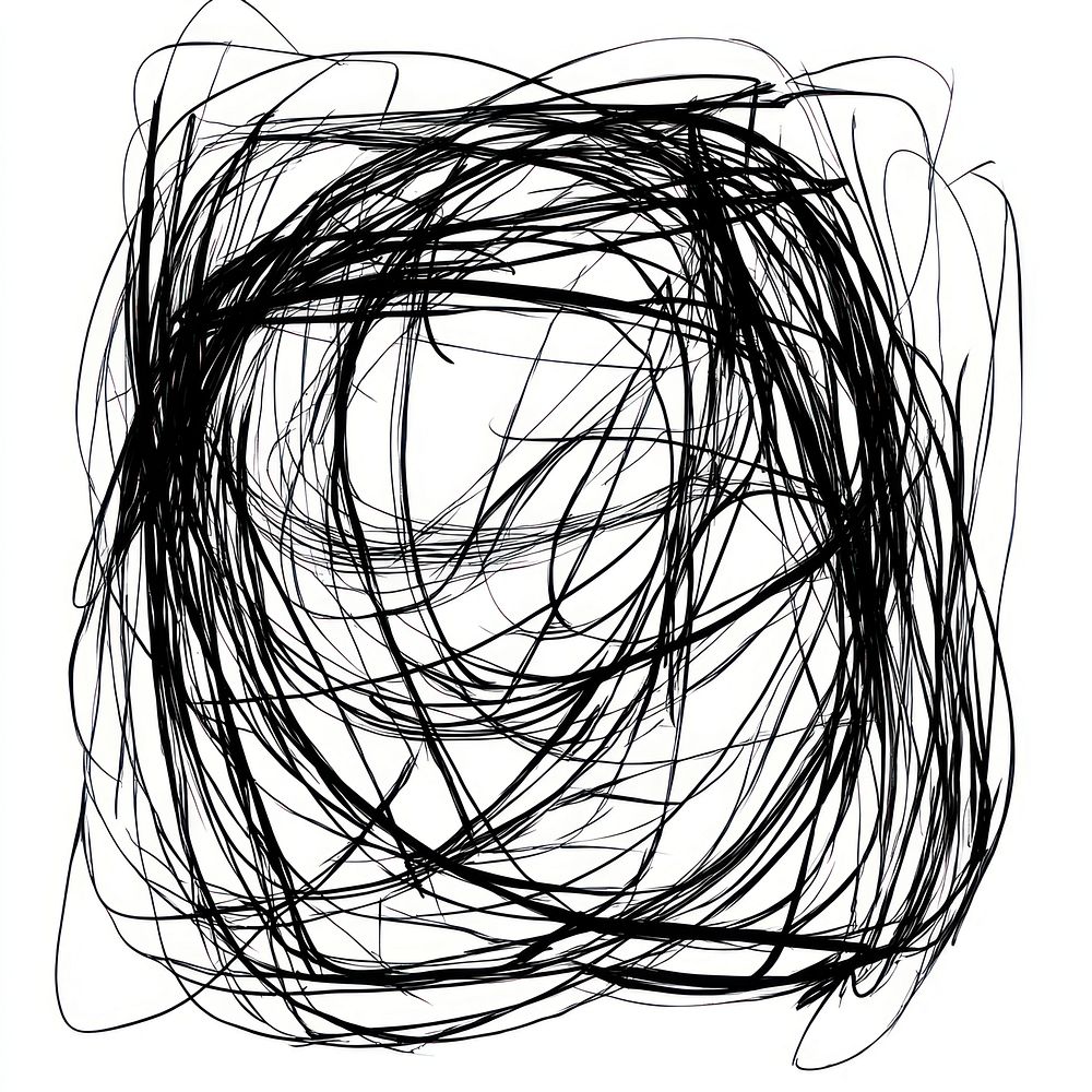 A scribble drawing black lines. | Free Photo Illustration - rawpixel