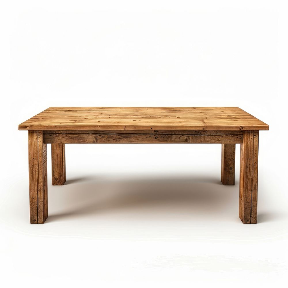 Traditional wooden table furniture rectangular | Free Photo - rawpixel