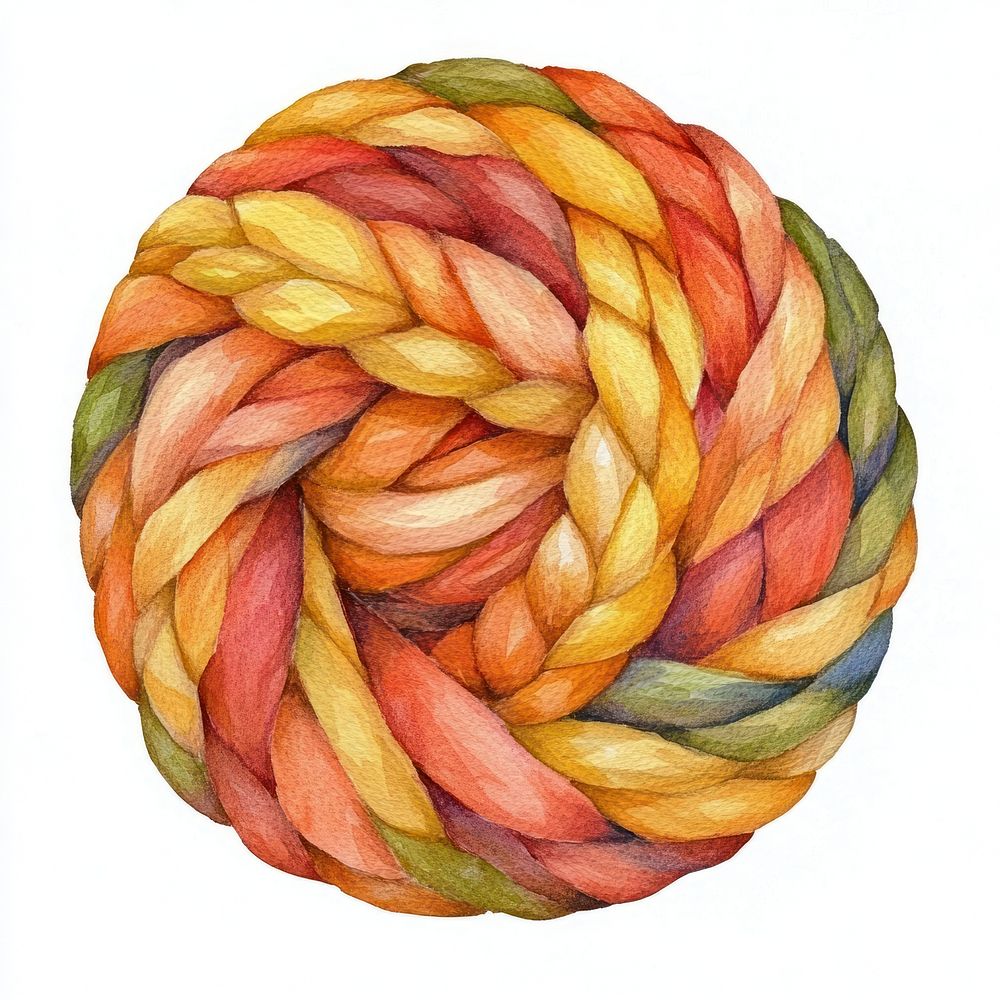 Knitting wool ball illustration watercolor | Free Photo Illustration ...