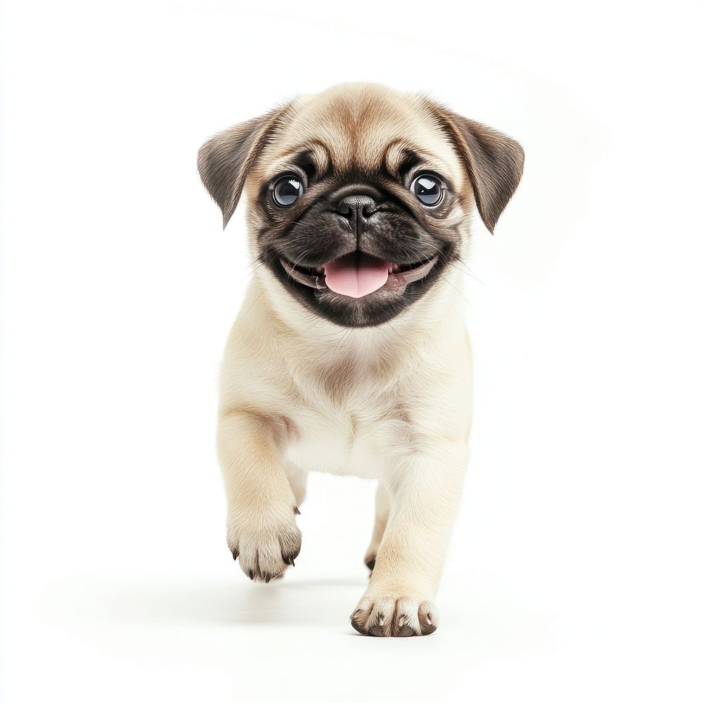 Pug puppy walking pug background | Free Photo - rawpixel