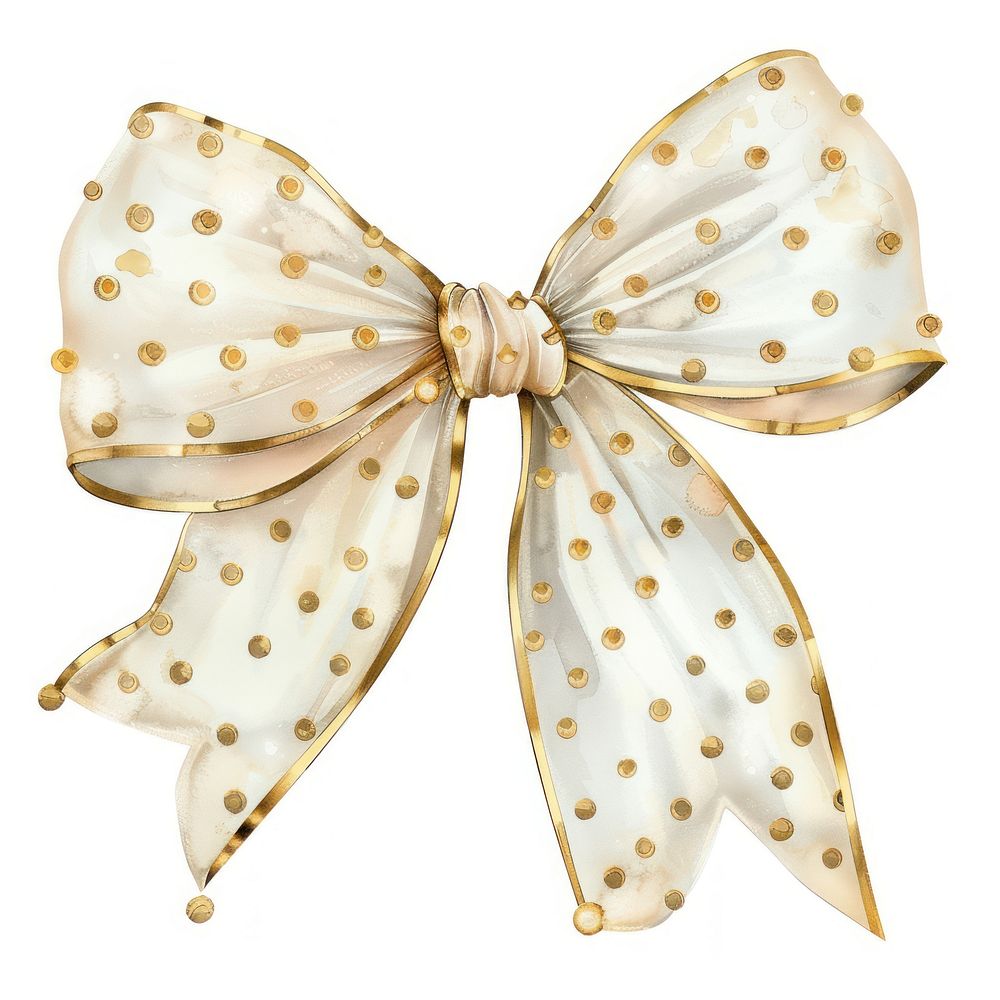 White bow polka dot accessories | Free Photo Illustration - rawpixel