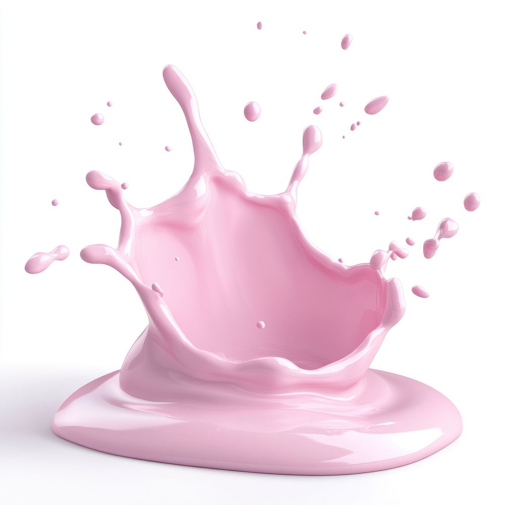 Pink milk splash dynamic illustration | Free Photo Illustration - rawpixel