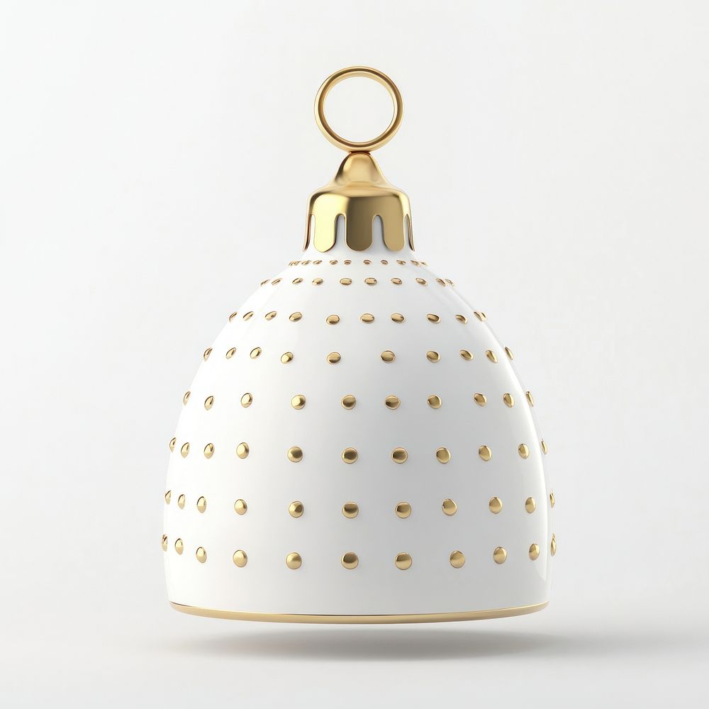 White Gold Dot Bell christmas | Free Photo Illustration - rawpixel