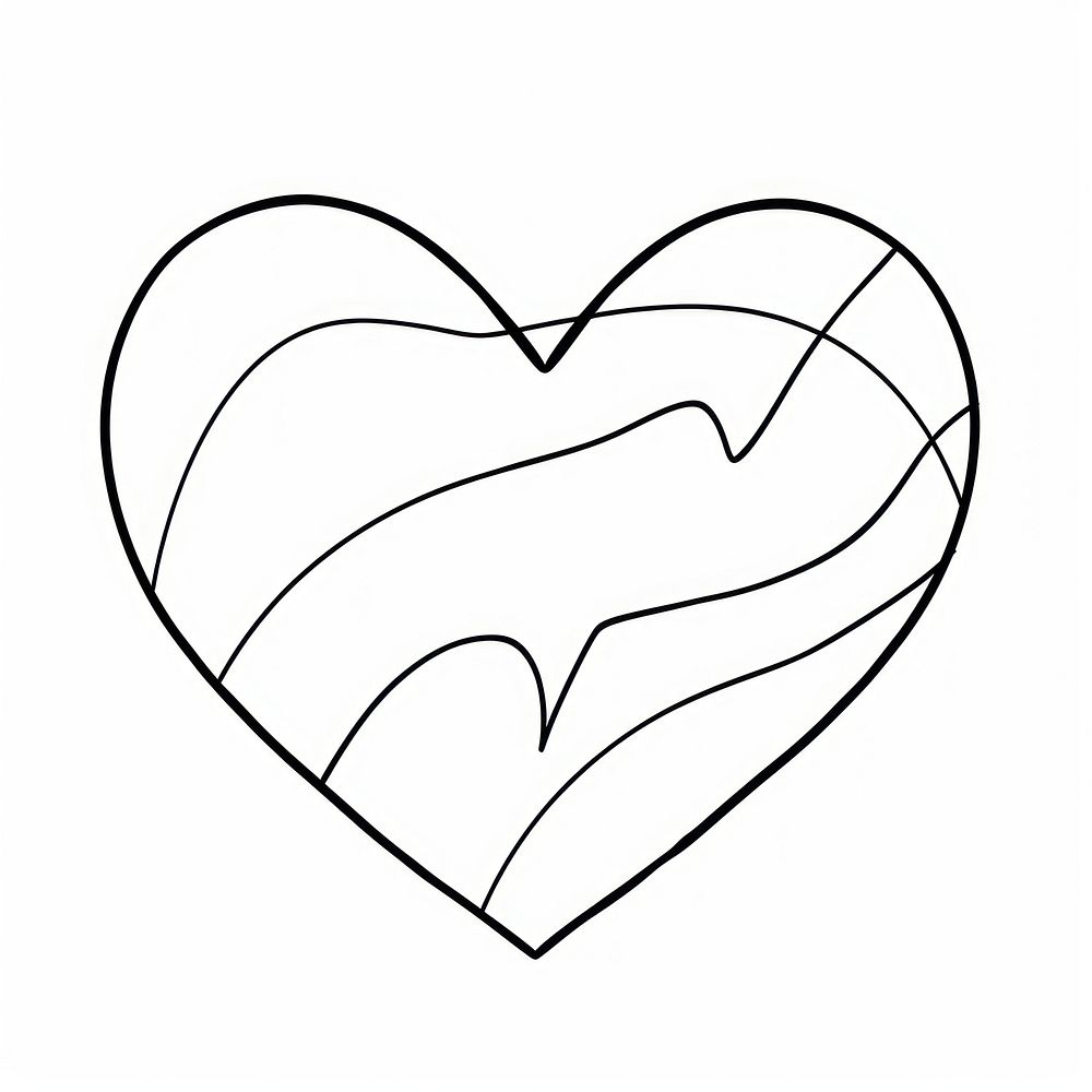Hand drawn heart black white | Free Photo Illustration - rawpixel
