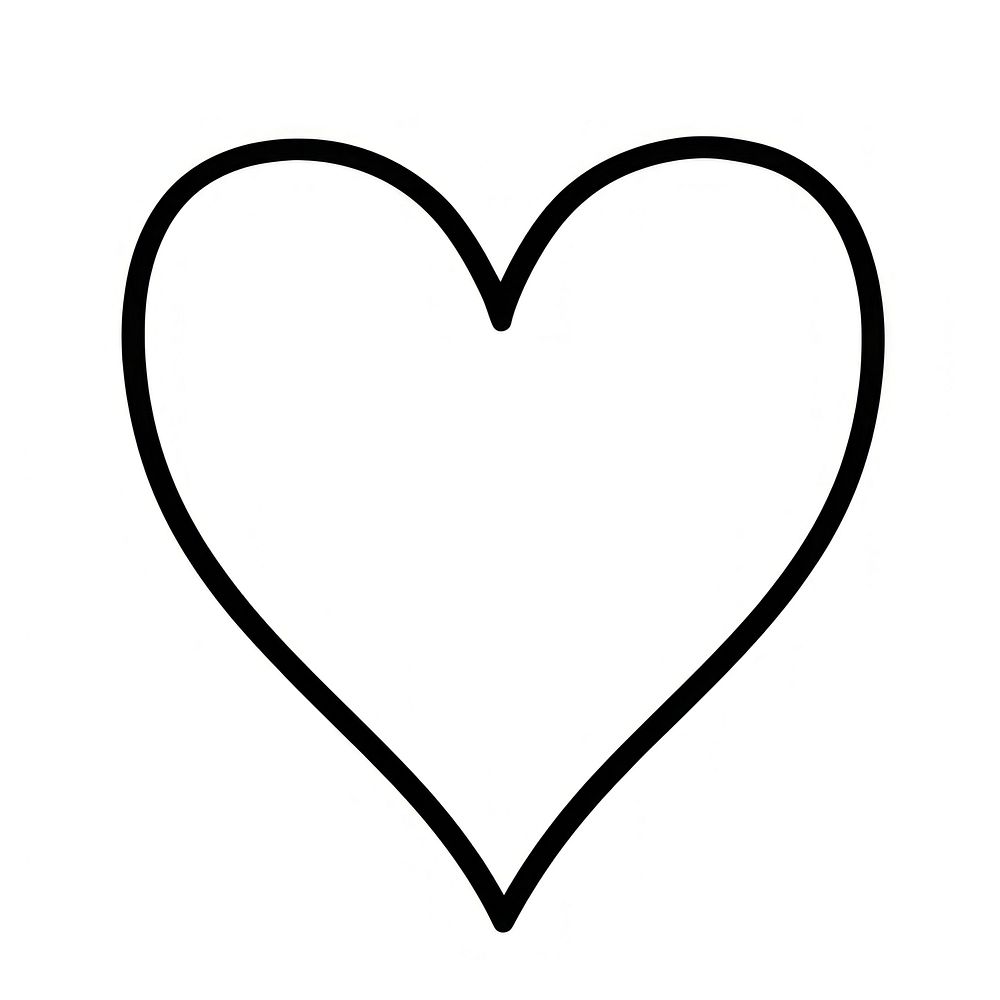 Hand drawn heart simple black | Free Photo Illustration - rawpixel