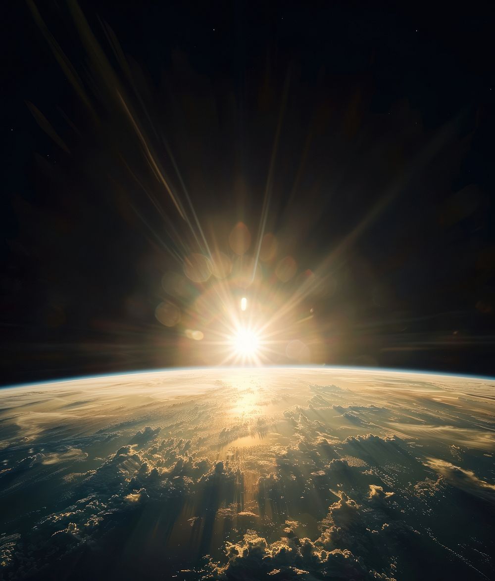 sun rising earth space atmosphere | Free Photo - rawpixel
