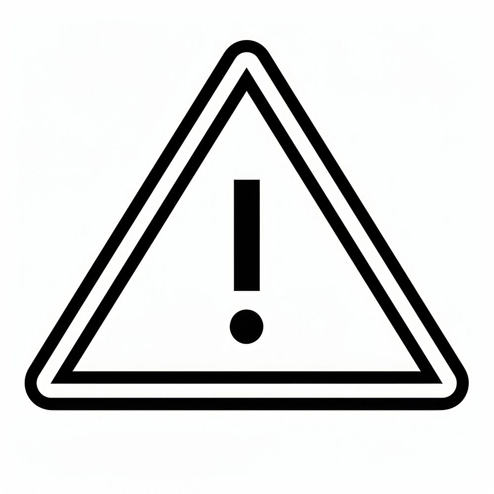 Simple danger aleart icon triangle | Free Photo Illustration - rawpixel