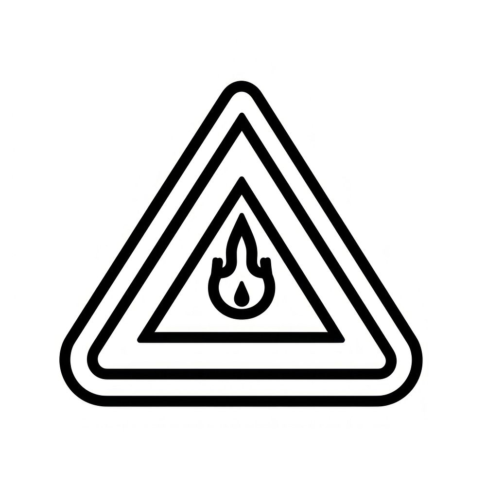 Simple danger fire icon triangle | Free Photo Illustration - rawpixel