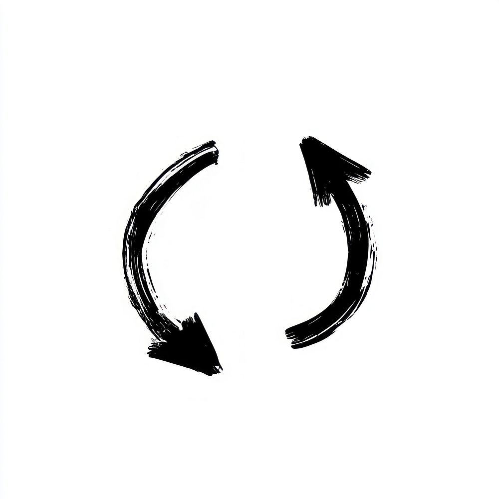 Two arrow curve lines symbol | Free Photo Illustration - rawpixel