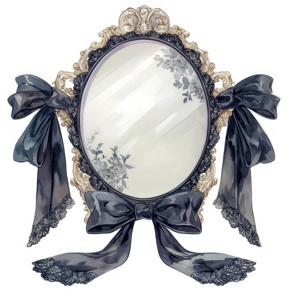 Black coquette mirror ribbons style | Free Photo Illustration - rawpixel