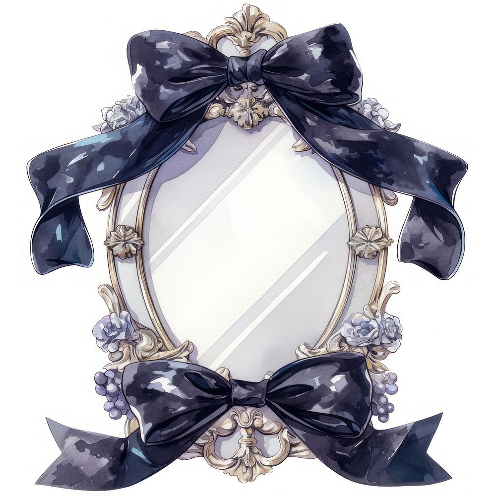 Black coquette rectangle mirror style | Free Photo Illustration - rawpixel