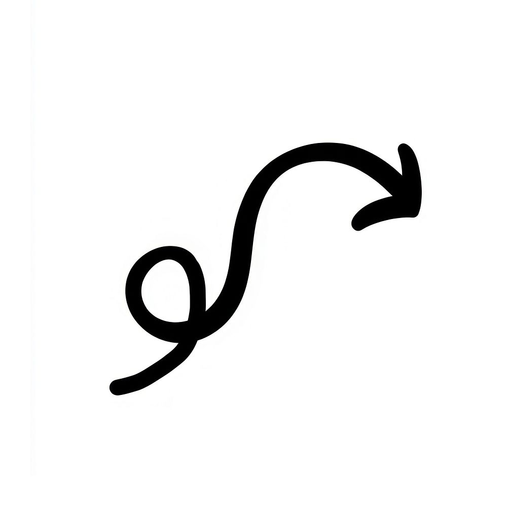 Arrow curl line simple black | Free Photo Illustration - rawpixel