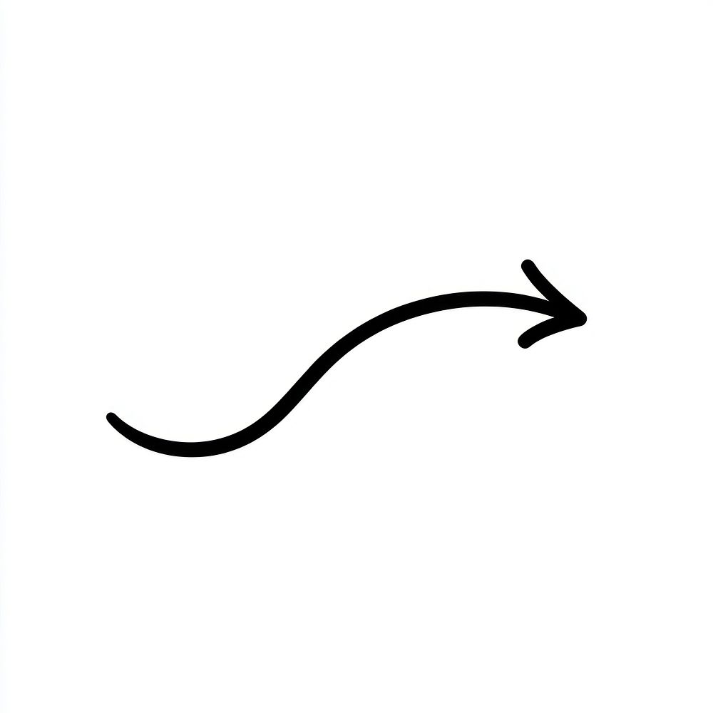Arrow curl line symbol simple | Free Photo Illustration - rawpixel