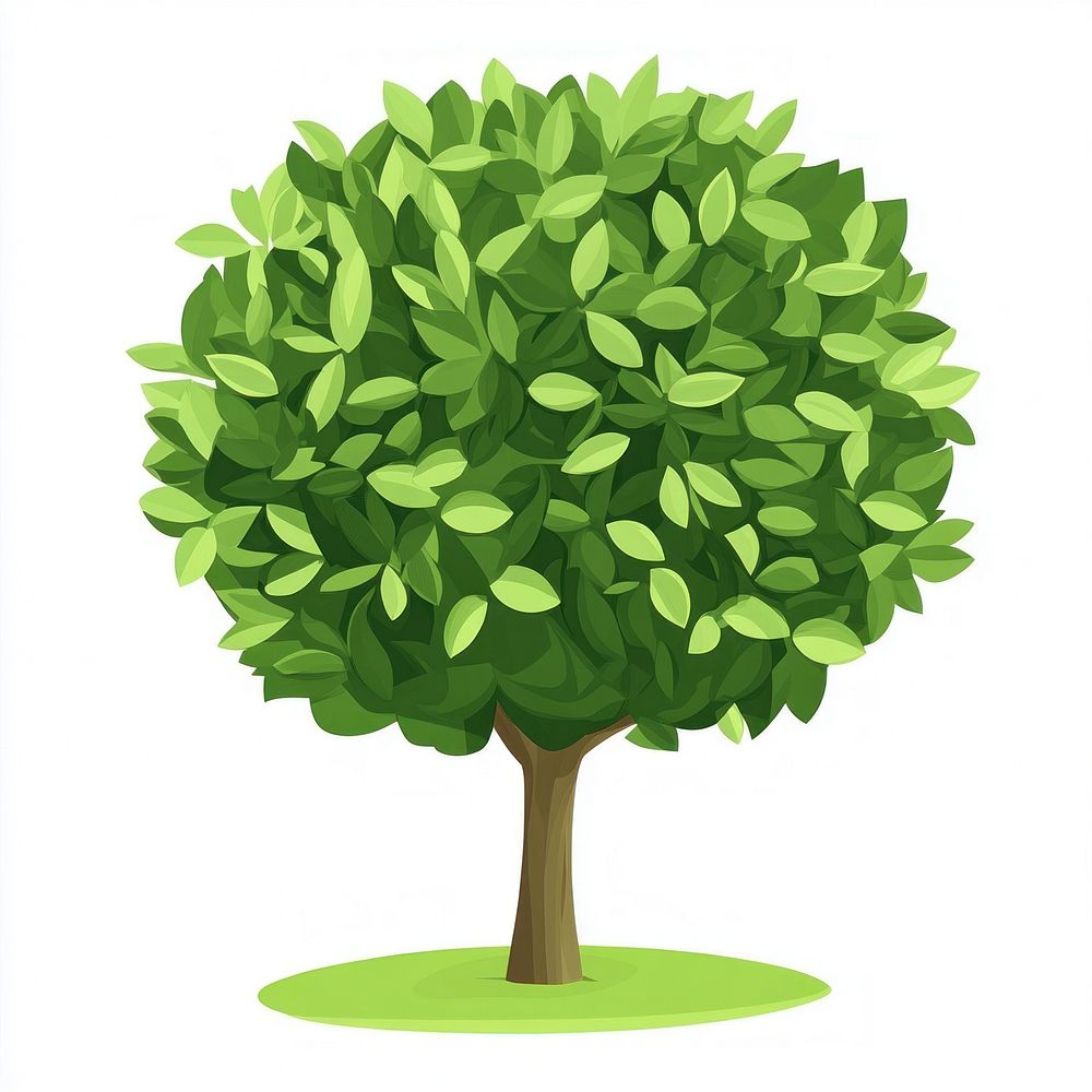 Green bush tree art illustration | Free Photo Illustration - rawpixel