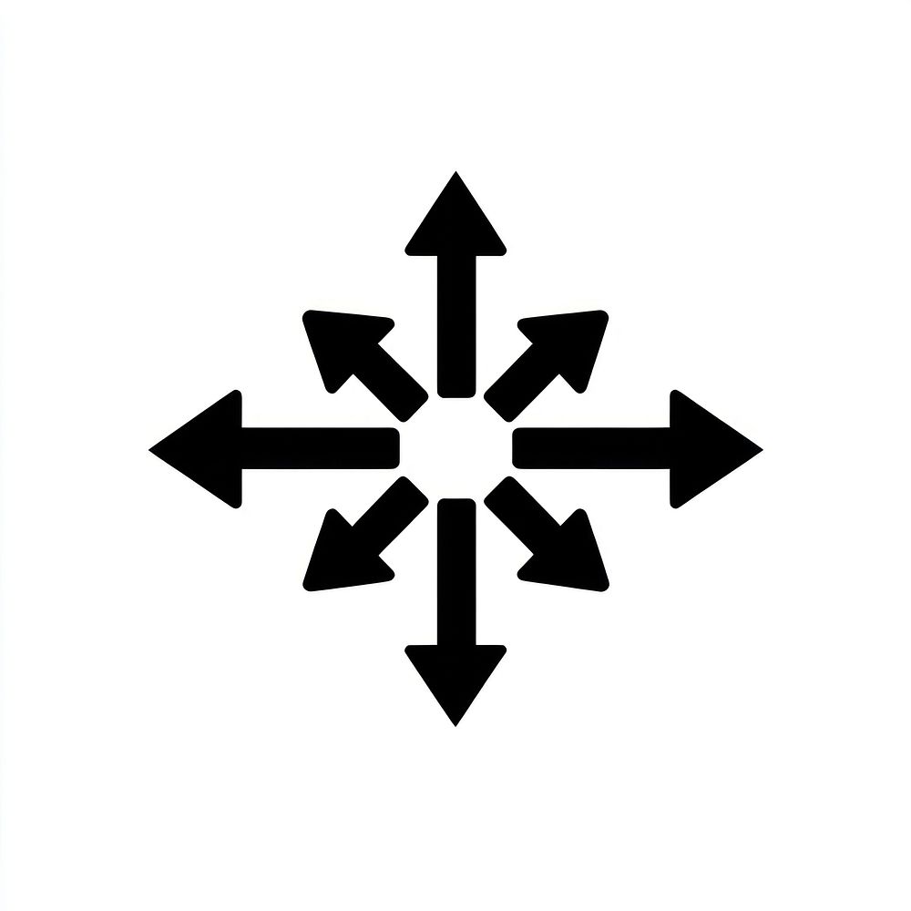 Arrow four junction icon symbol | Free Photo Illustration - rawpixel