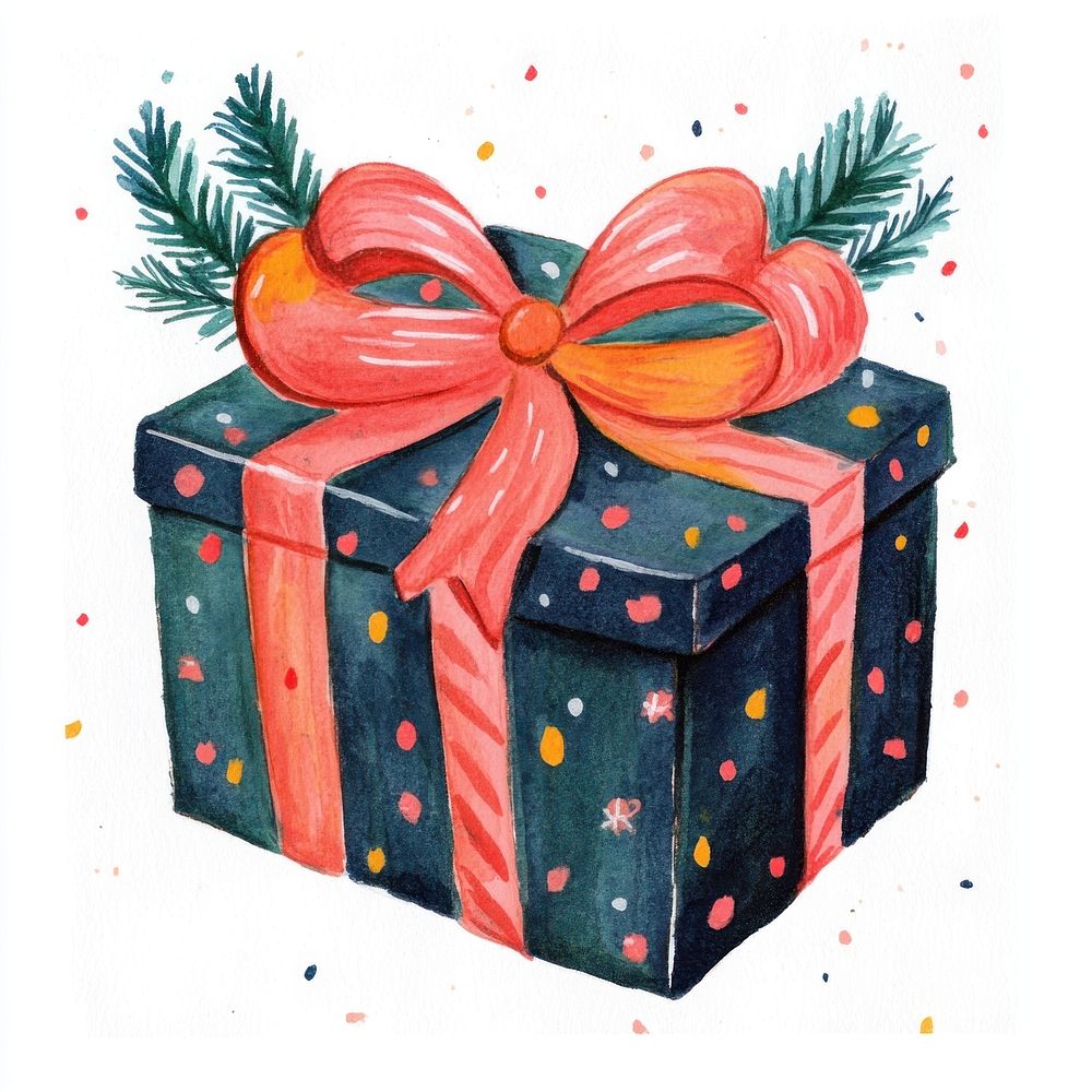 Christmas gift box illustration christmas | Free Photo Illustration ...
