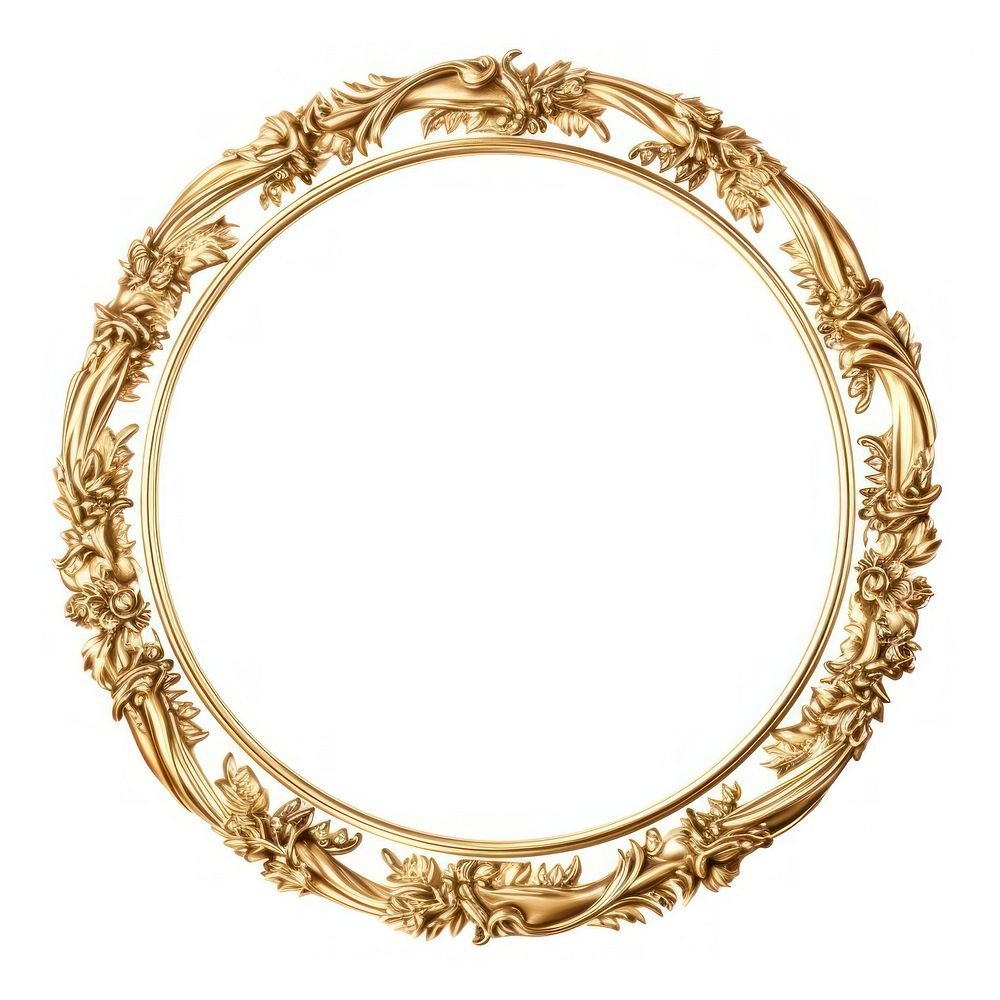 Vintage circle frame golden floral | Free Photo - rawpixel
