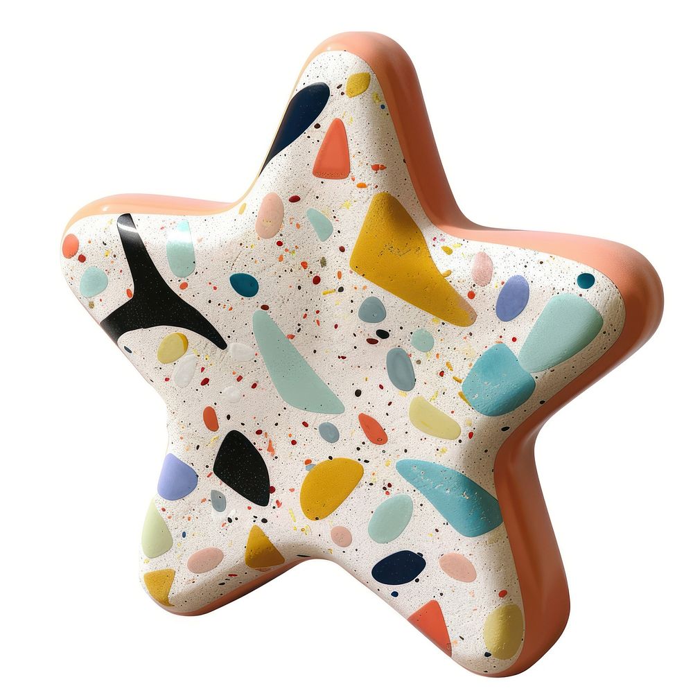 Terrazzo star blob art confectionery | Free Photo - rawpixel