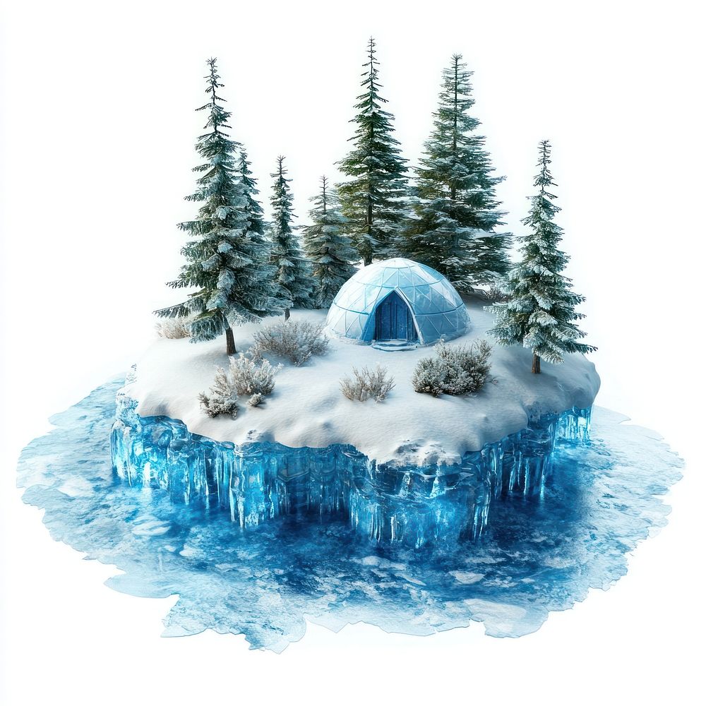 Floating blue ice island igloo | Free Photo - rawpixel