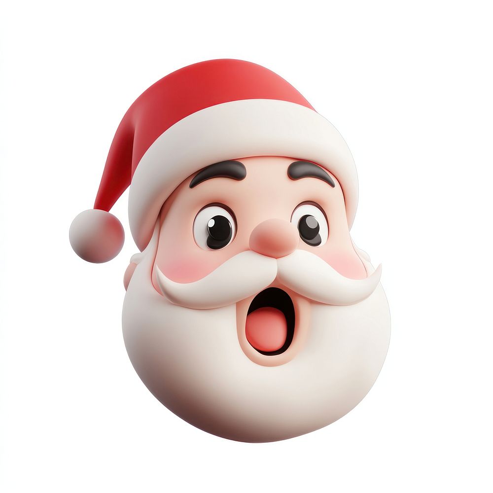 Chubby Santa head shocked illustration | Free Photo Illustration - rawpixel
