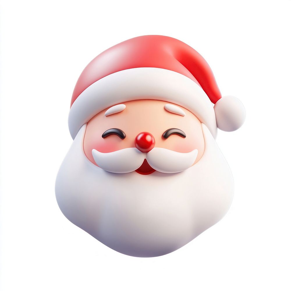 Chubby Santa head smiling illustration | Free Photo Illustration - rawpixel