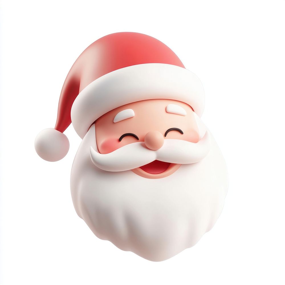 Chubby Santa head smiling illustration | Free Photo Illustration - rawpixel