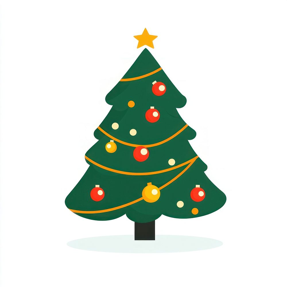 Simple Christmas tree icon christmas | Free Photo Illustration - rawpixel