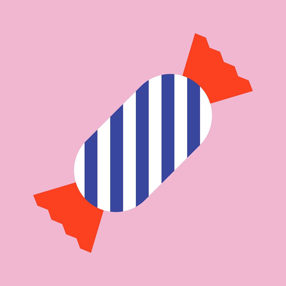 Candy geometric food flat illustration | Free Photo Illustration - rawpixel