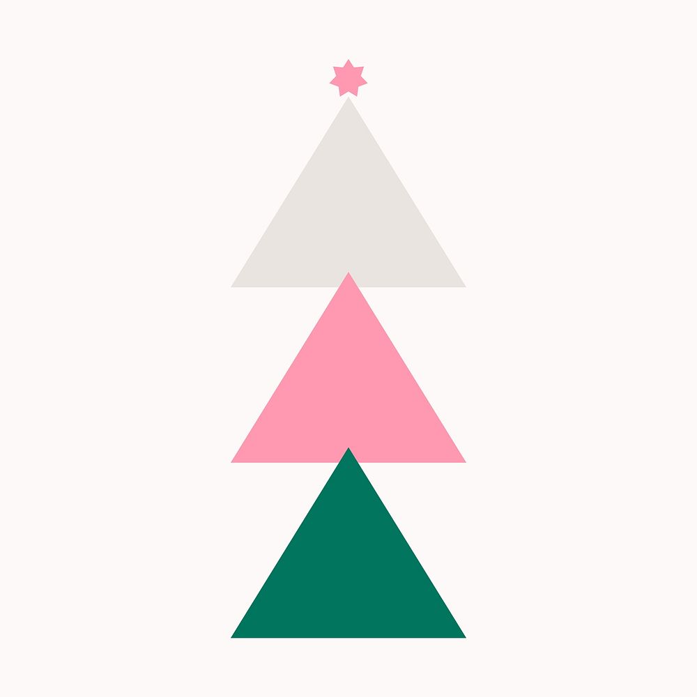 Christmas tree geometric flat illustration | Free Photo Illustration ...