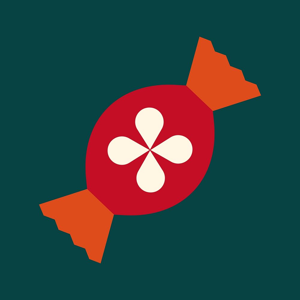 Red candy geometric food flat | Free Photo Illustration - rawpixel